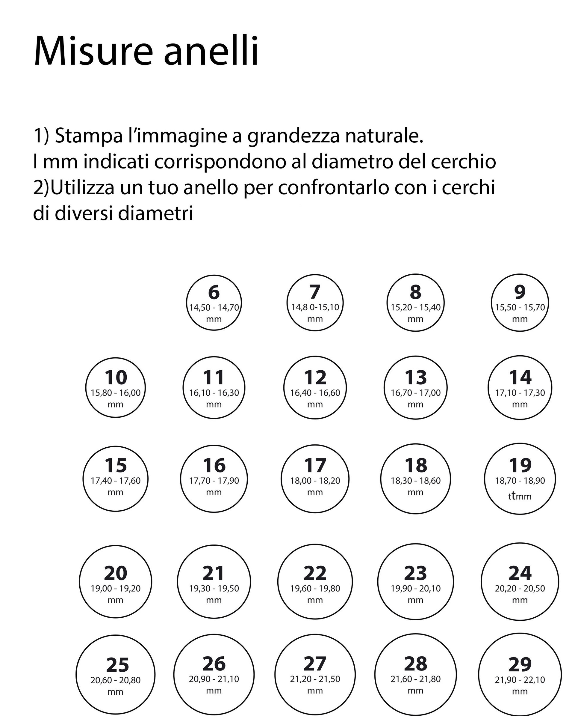 Misure anelli - Mariagioia Maffucci. Gioielli unici in ceramica ...