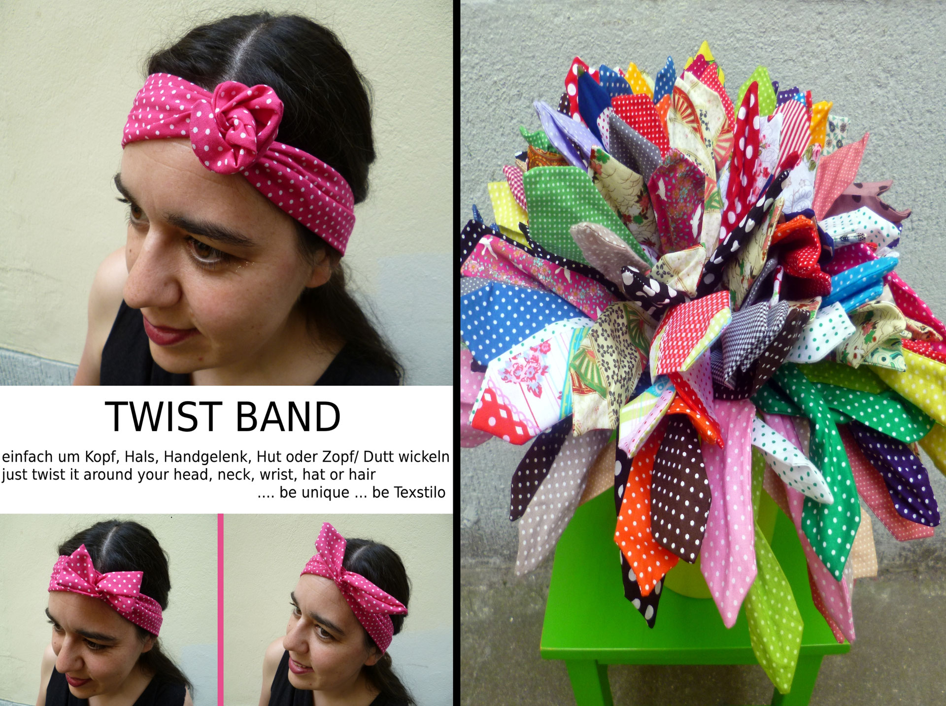 Twist Band - Haarband mit Draht - Texstilo - textile Accessoires ...