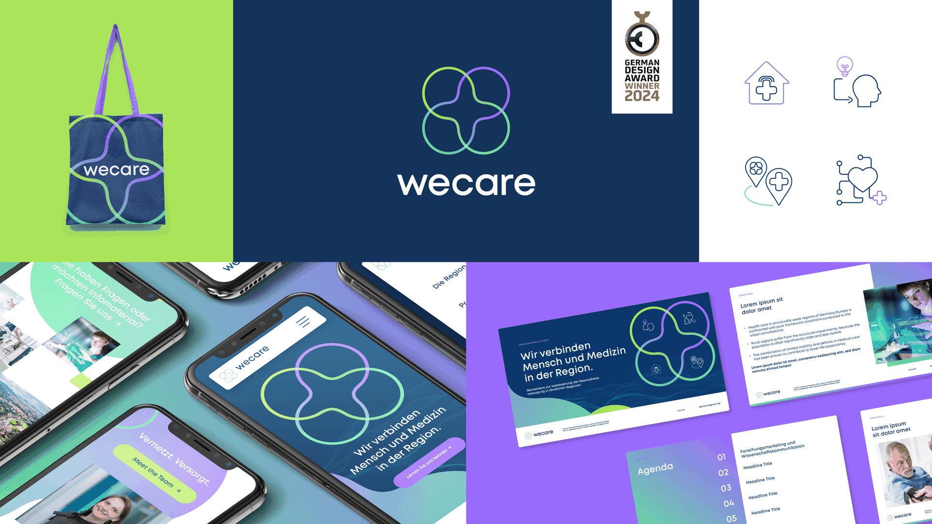 Corporate Rebranding für Health Tech wecare - georgi.design