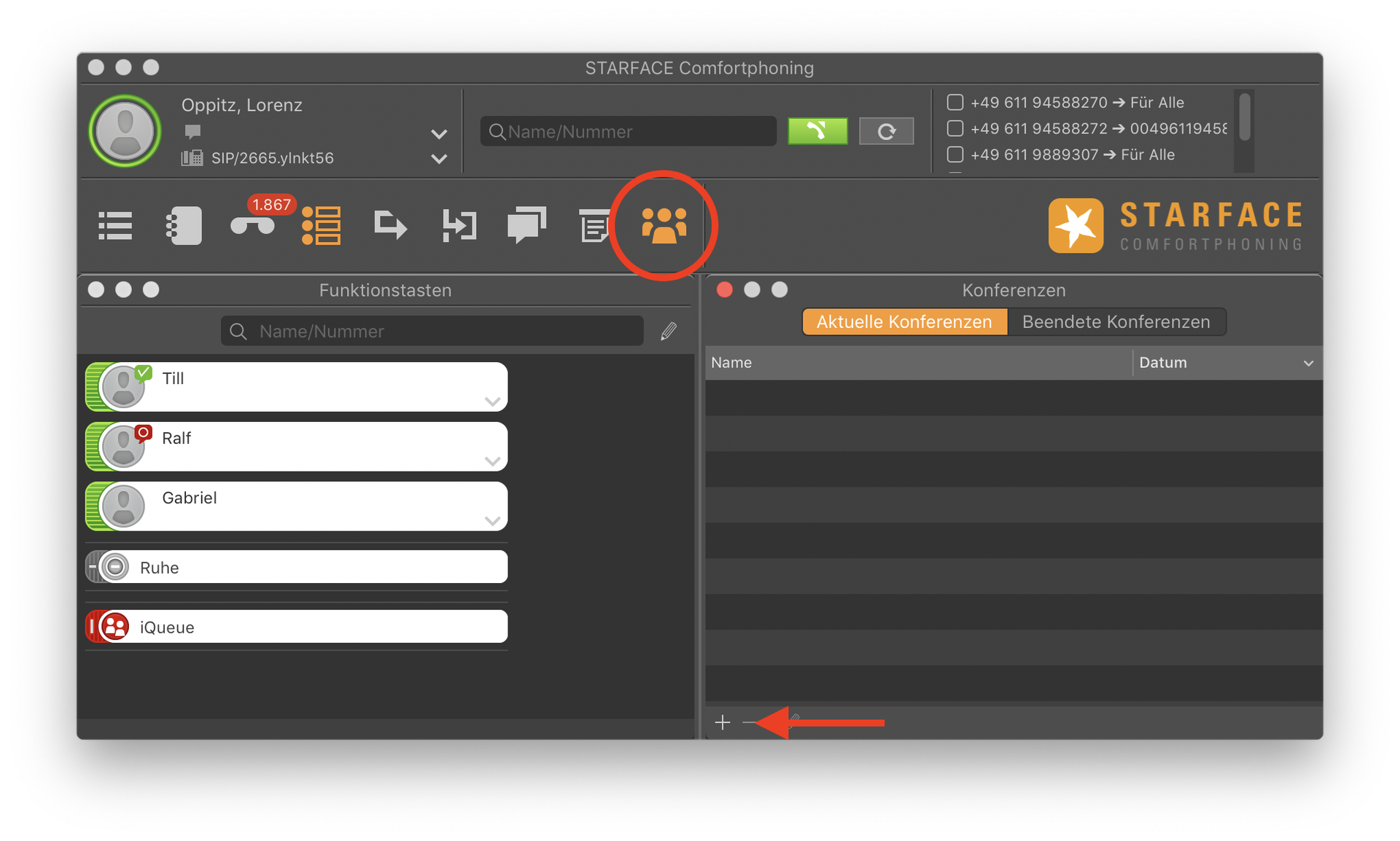 Konferenz mit Einladungen - macphone.de - STARFACE in der Cloud