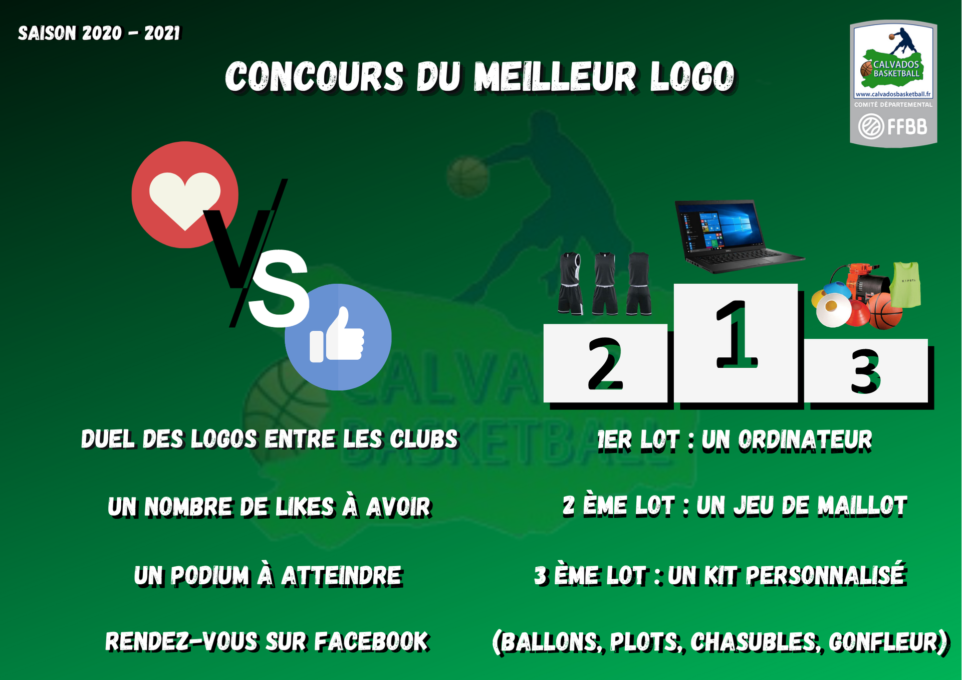 Concours du meilleur logo - Comité Calvados Basketball