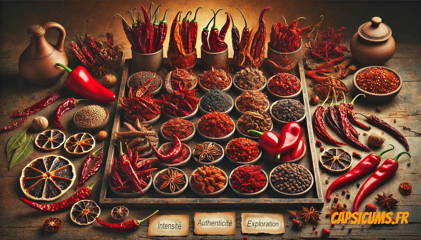 Acheter Piment Sec Entier - Capsicums.fr