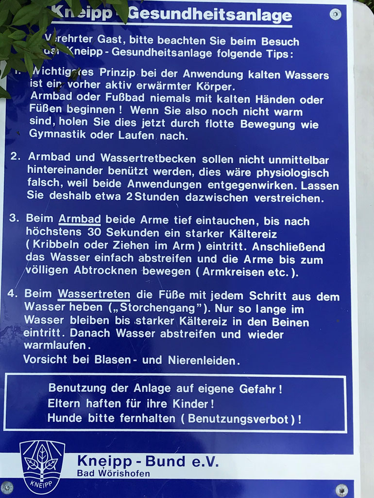 Wassertreten nach Kneipp - kneippkurkempten