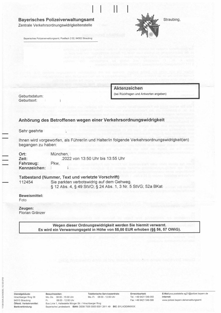 Anhorung Im Bussgeldverfahren Zuruckschicken Oder Nicht