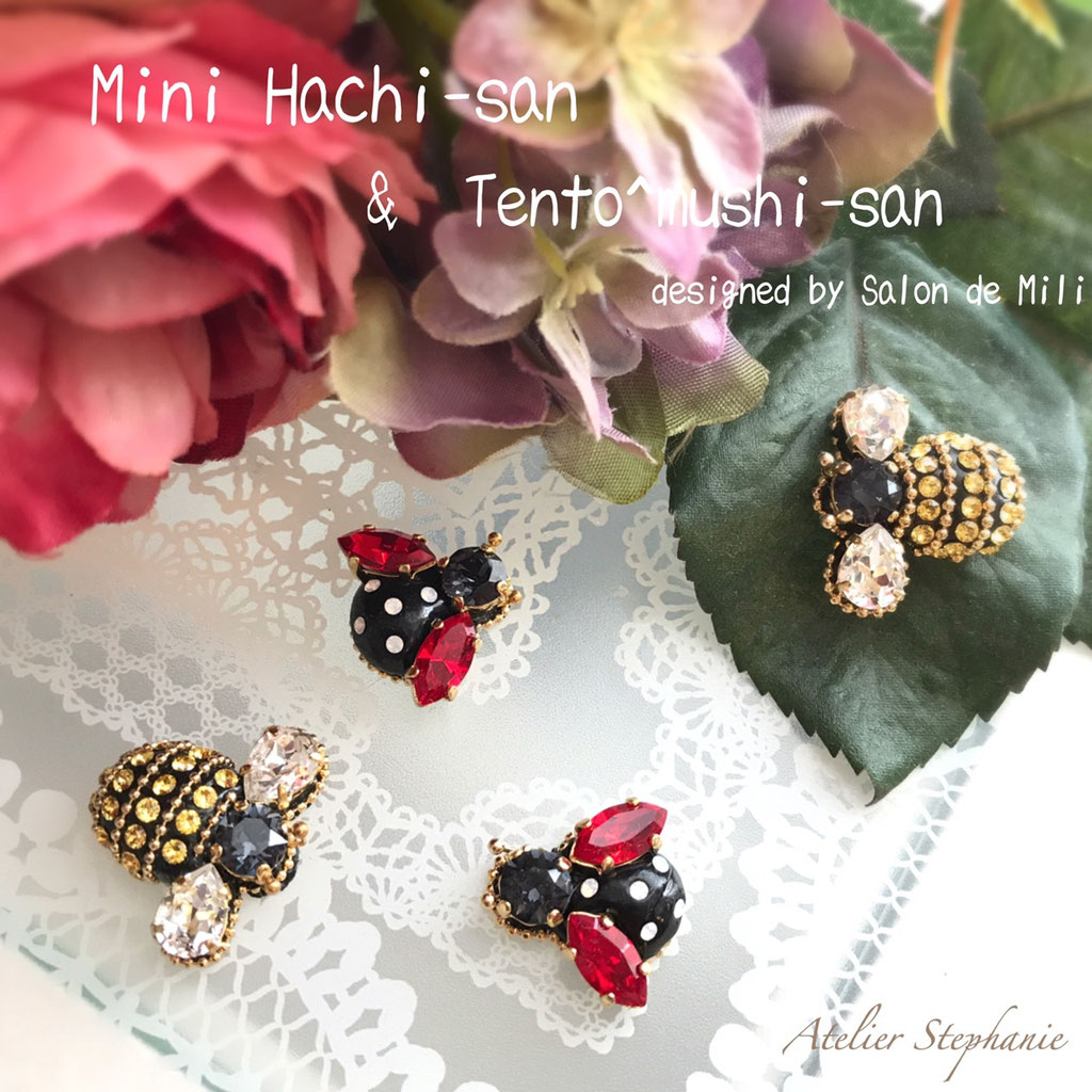 ☆mini Hachi-San & mini Tentomushi-San☆ - グルーデコ教室 アトリエ ステファニー 東京