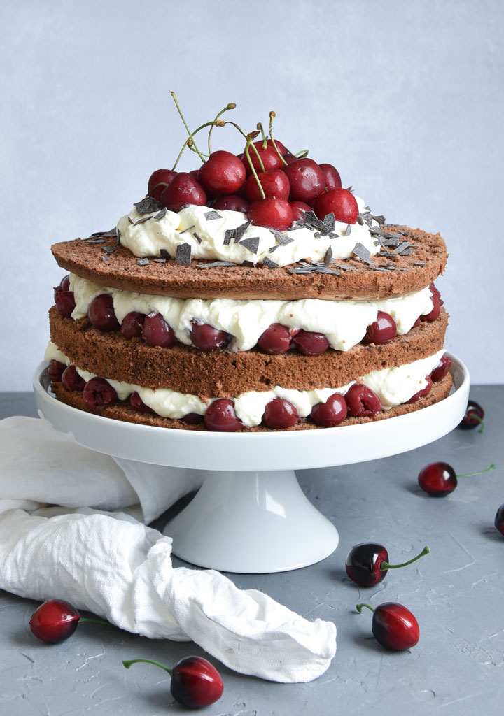 Schwarzwälder Kirsch Torte. Naked Cake. - mix dich glücklich (Thermomix ...