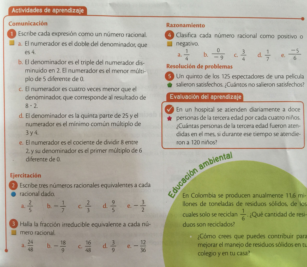 TEMAS: NÚMEROS RACIONALES Operaciones básicas (ADICIÓN, SUSTRACCIÓN ...
