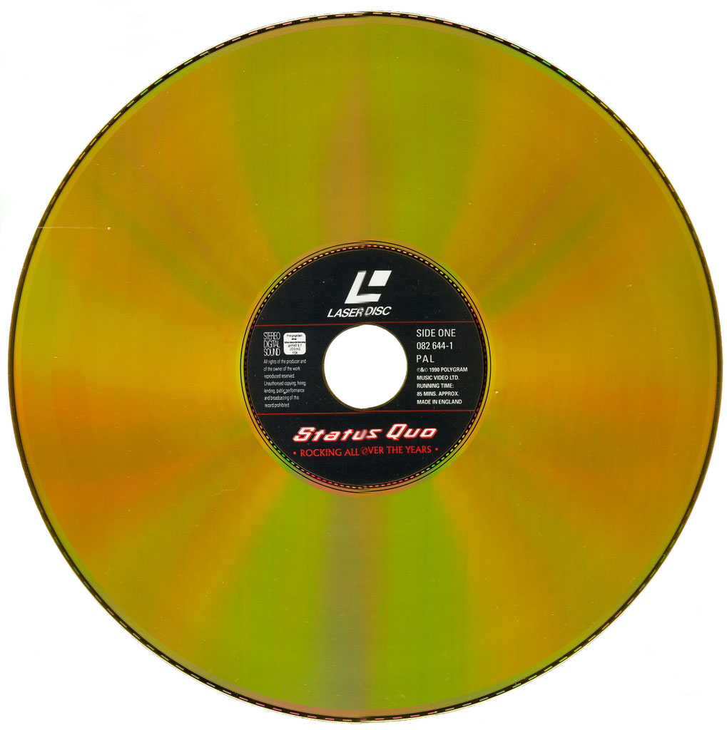 Laser Disc - kims Status Quo page!