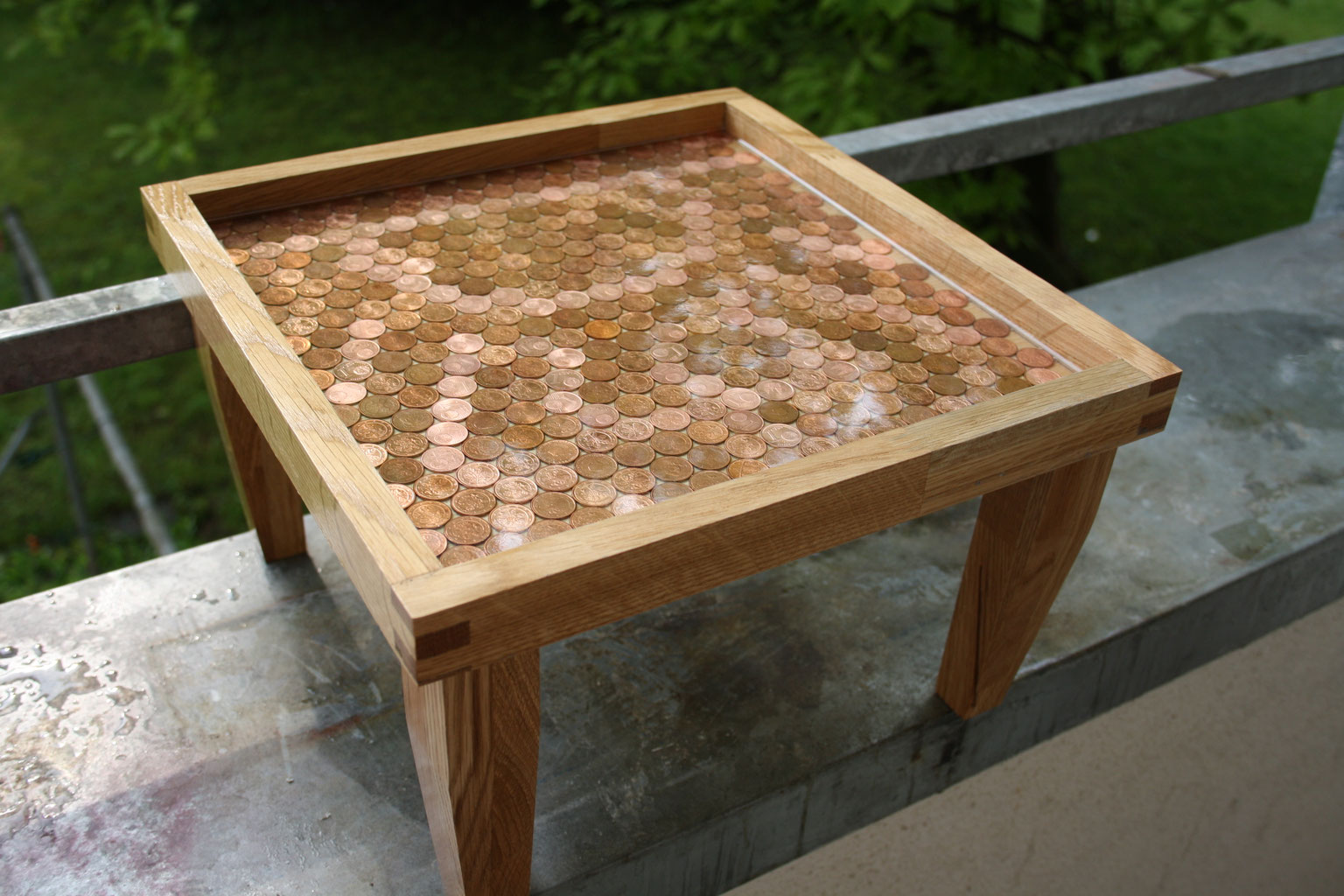 Coin and Epoxy Table - Uniquelymade