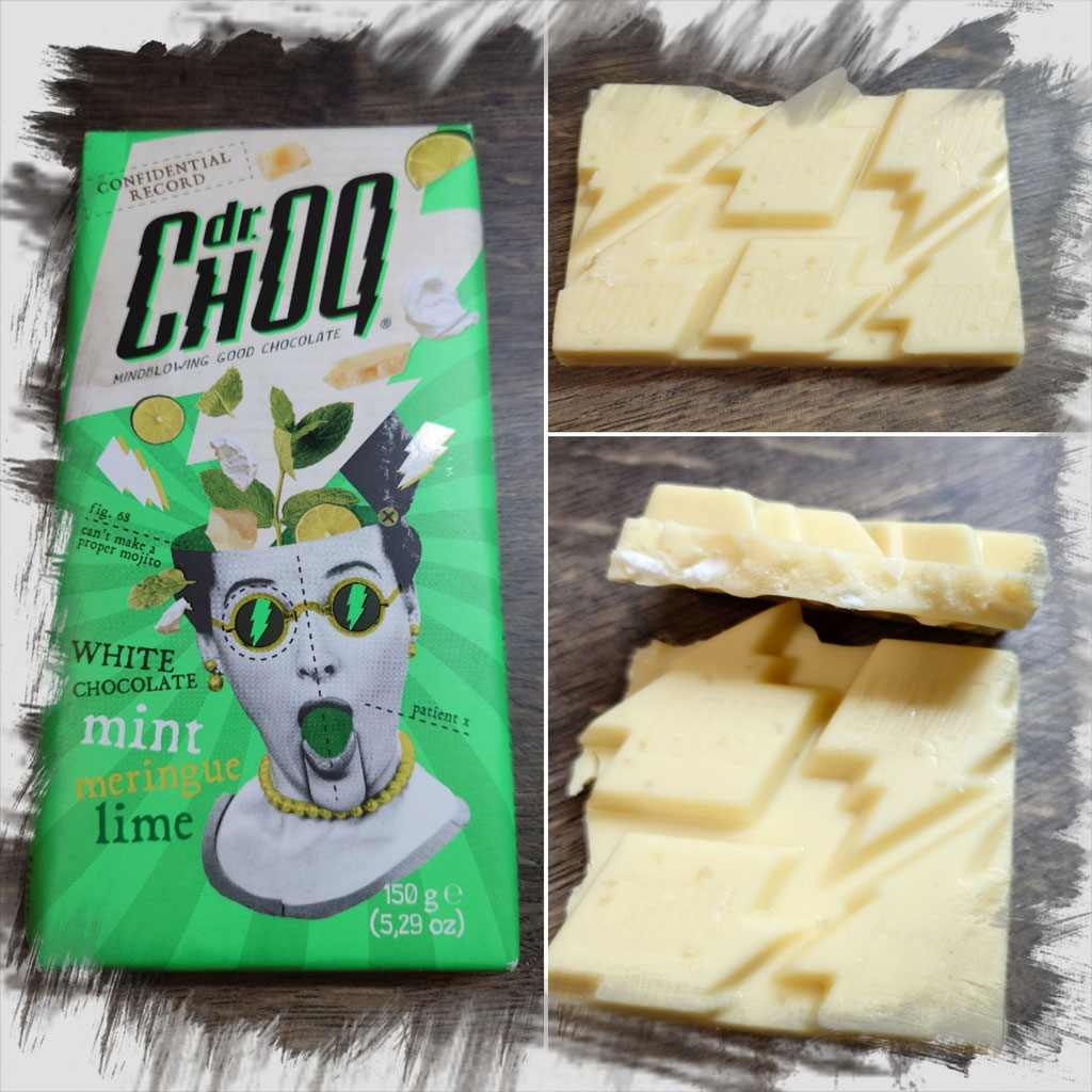 dr.choq white chocolate mit meringue lime - zuckerwelt im test