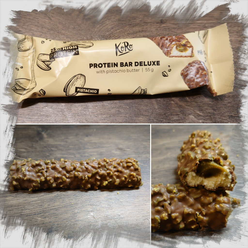 KoRo Protein Bar Deluxe Pistachio & Nut Butter Cups Salty Pistachio ...