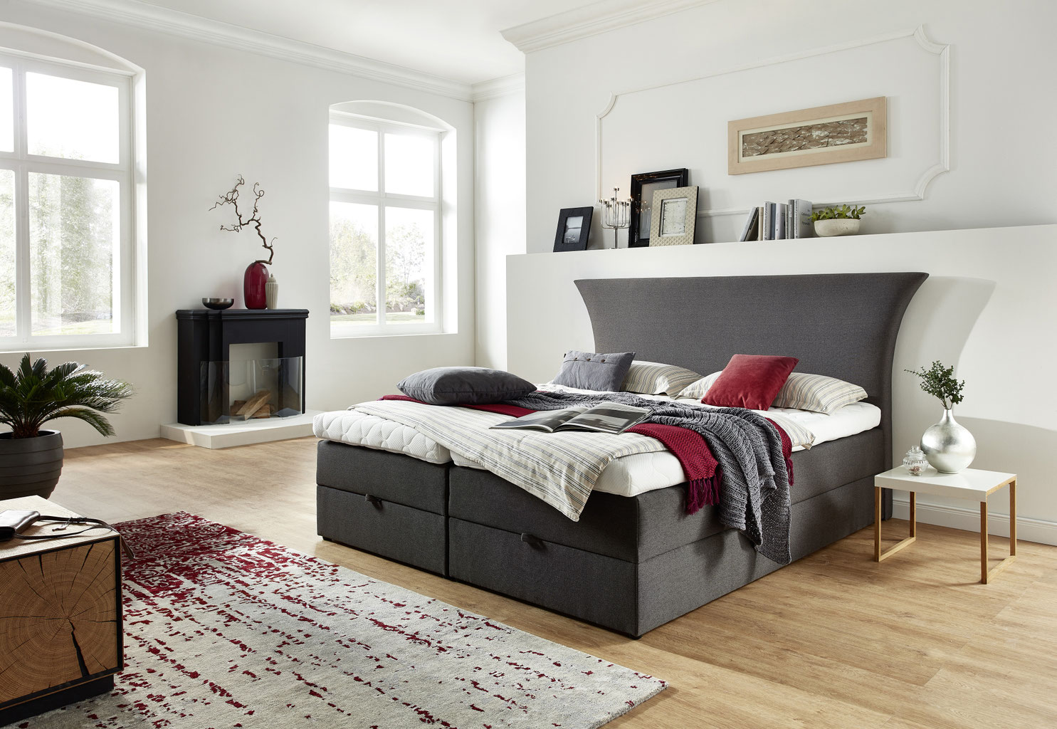 Grau ist weiterhin die Trendfarbe bei Boxspringbetten - WELCON