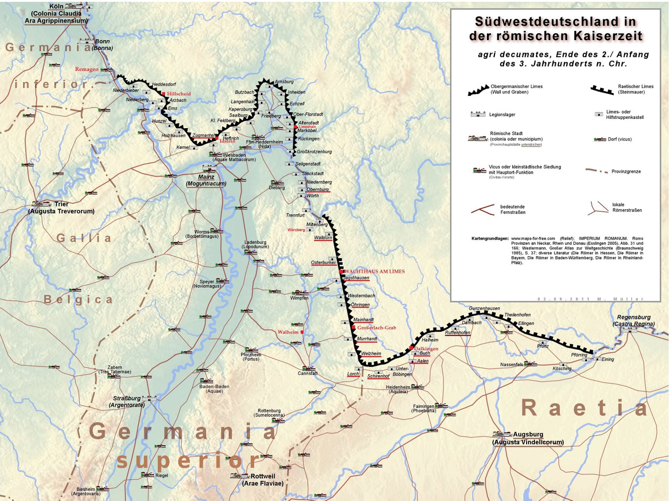 Karte - Limes-Ciceroness Webseite!