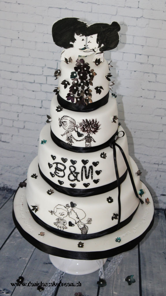 Hochzeistorte Barbara und Magnus - Danielas Cake Dream