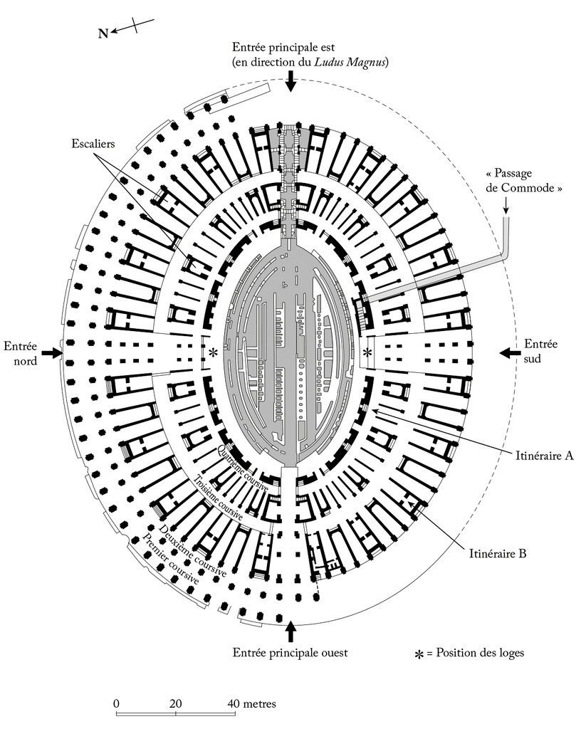 Plan du Colisée de Rome » Voyage - Carte - Plan
