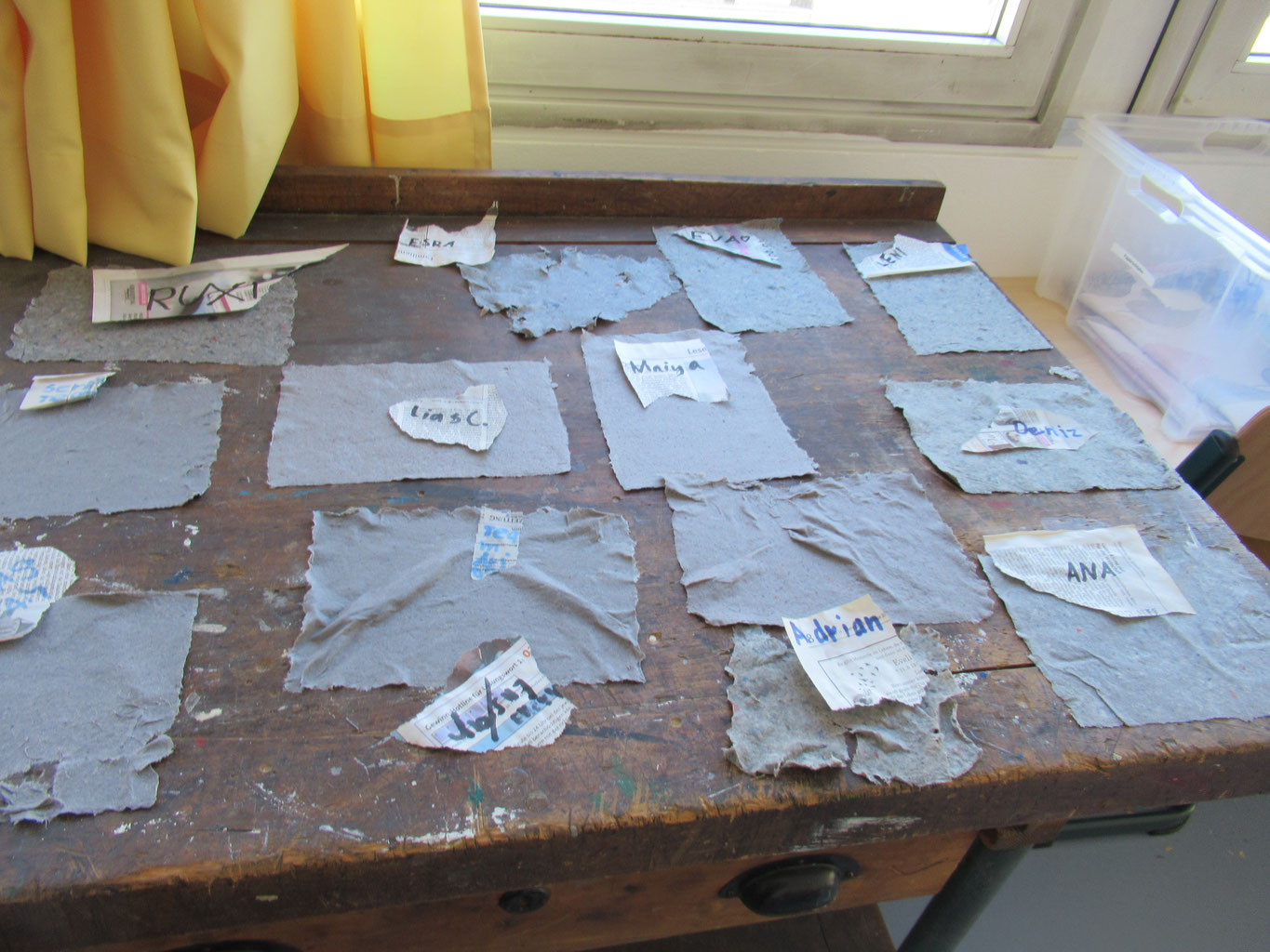 Papierschöpfen Klasse 3a - Paul Lechler-Schule Böblingen