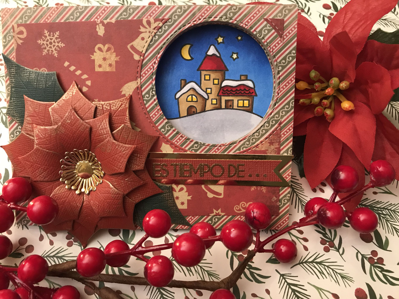 Peek-a-boo Xmas Card - Página web de craftslover