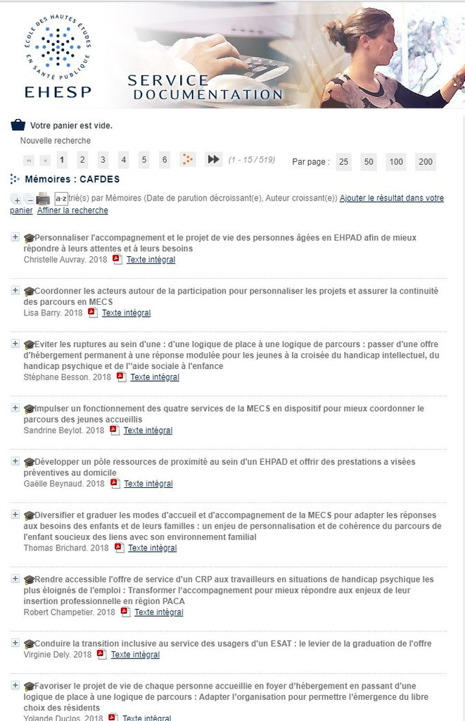 Les mémoires CAFDES 2018 sont en ligne - Pratiques en santé