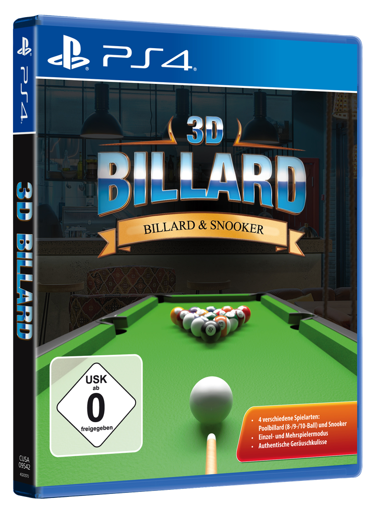 3D Billard Snooker (PlayStation 4) - TREVA Entertainment GmbH // Games