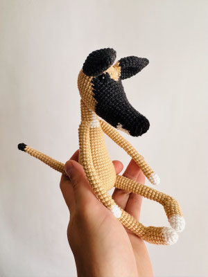 Greyhound plush, Whippet, Italian greyhound, stuffed dog - Delorukami