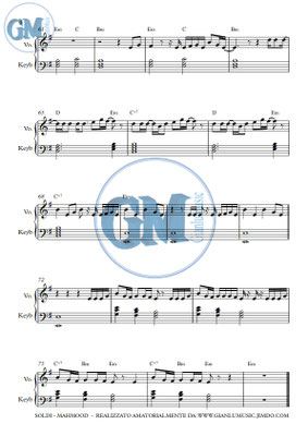 "SOLDI" SPARTITO - MAHMOOD | GIANLUMUSIC - Benvenuti su gianlumusic!