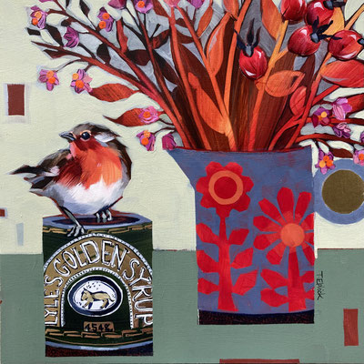 Still Life with Birds - Tracey Elphick Mixed Media Artist Cirencester