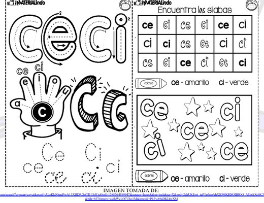 Sílabas Ce Ci - Página web de ajedrezuncuentofantastico