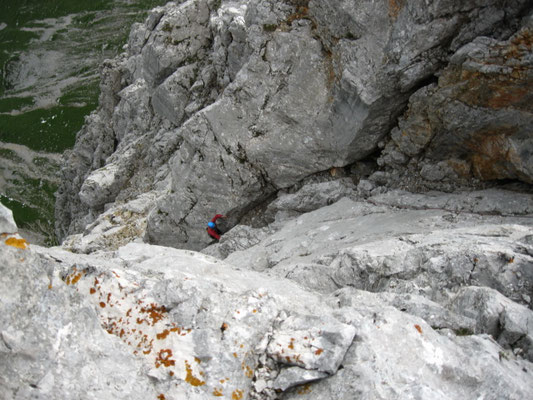 Scharnitzspitze Direkte Südwand "Spitzenstätter/Baldauf" - bergauf ...