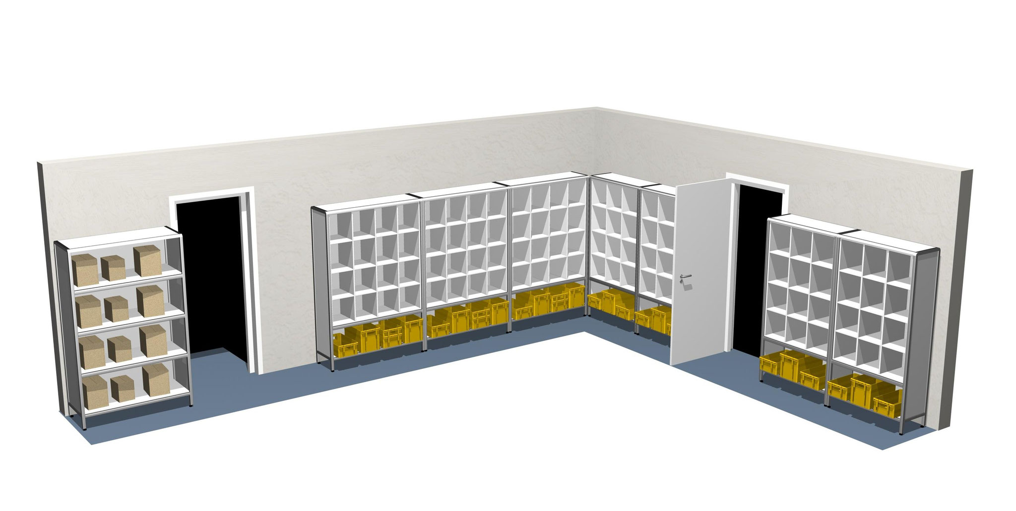 Post- Sortierregal, Sortieranlagen - SAV Poststellenmöbel