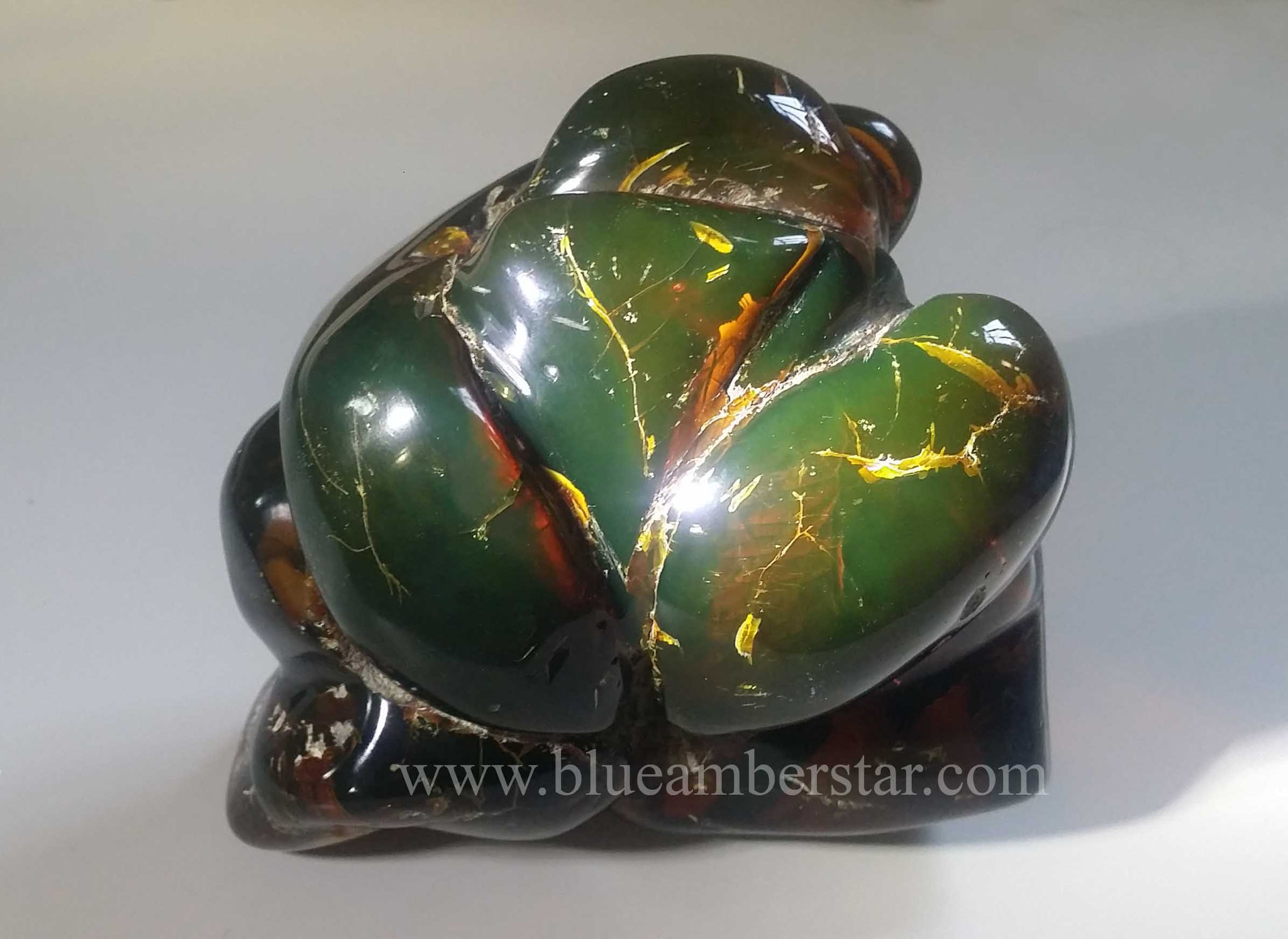 Amber Carvings, Sculptures - Larimar and Blue Amber