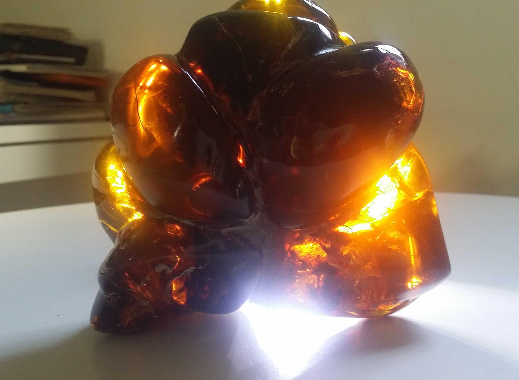 Amber Carvings, Sculptures - Larimar and Blue Amber