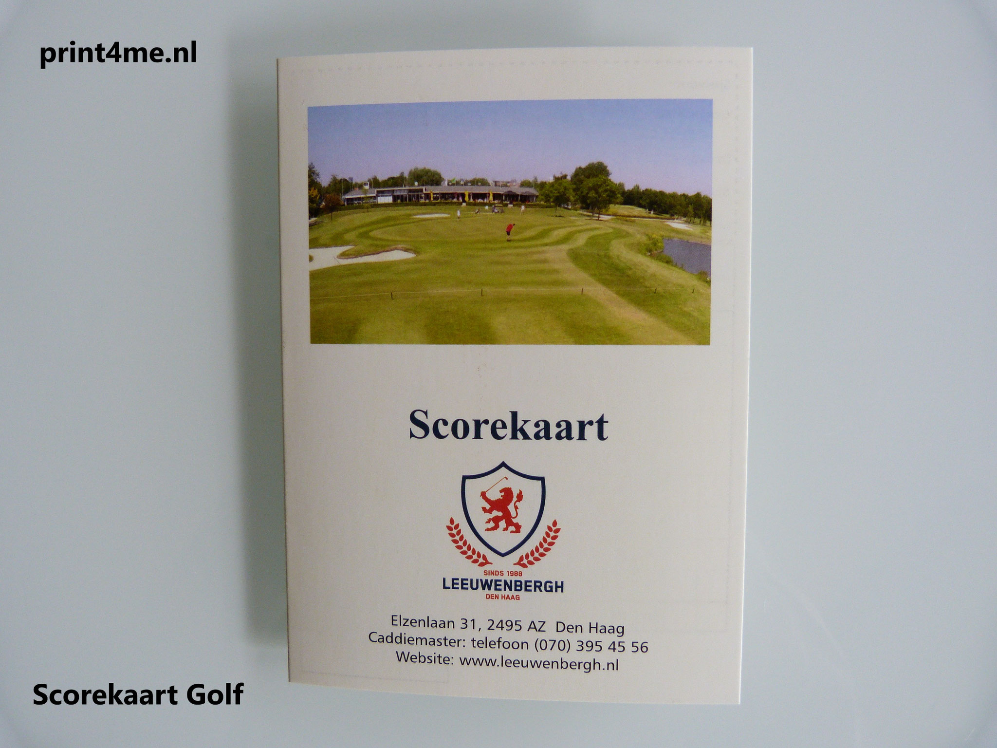 Golf scorekaarten - Print4me. Voor al uw grafische producten.