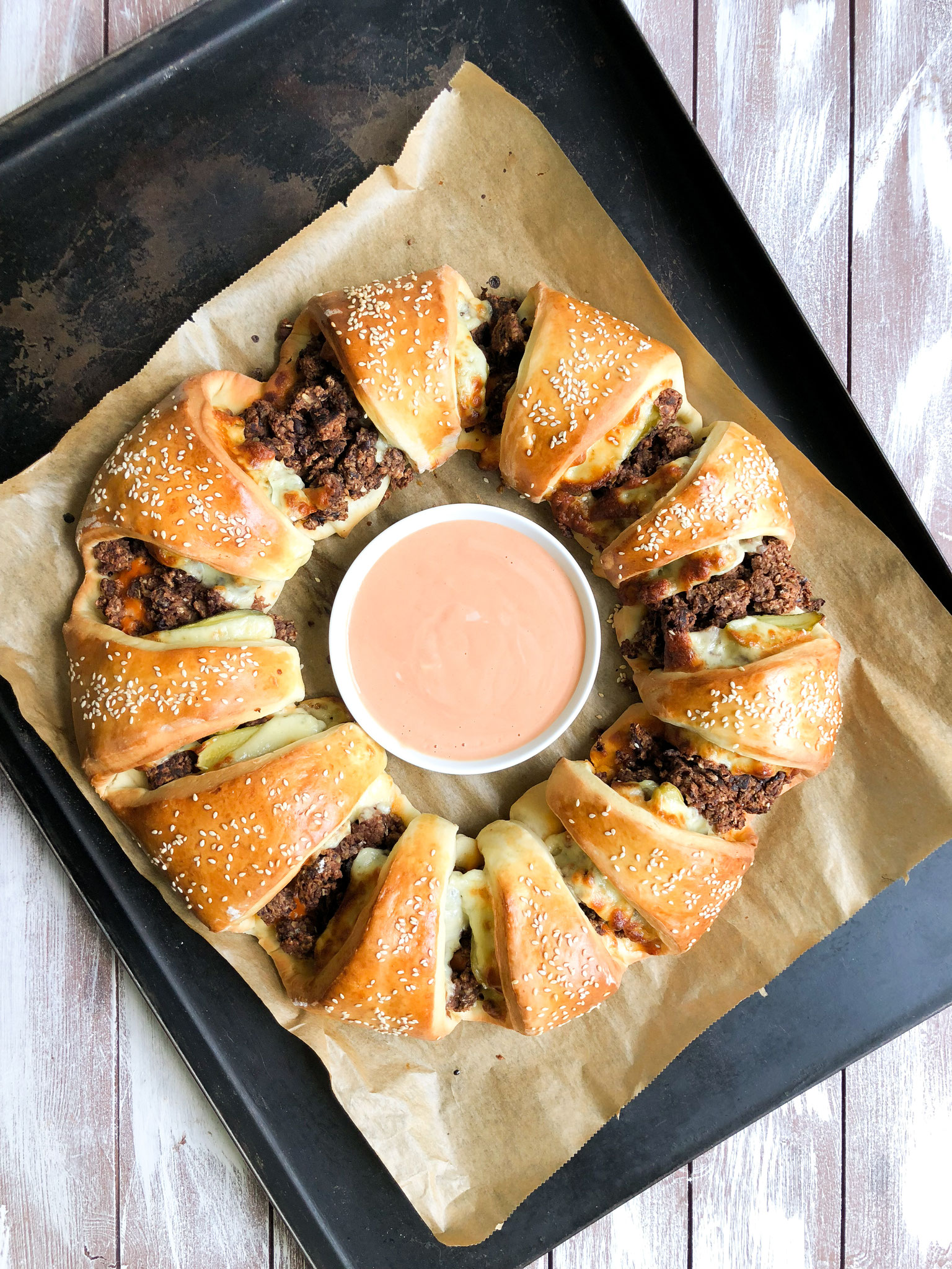 Cheeseburger Ring. Für Viele. Knaller! - mix dich glücklich (Thermomix ...