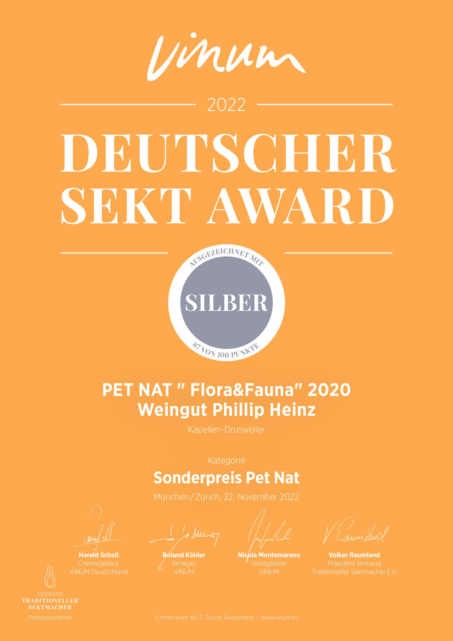 Auszeichnungen - Phillip Heinz - Richtig alte Reben