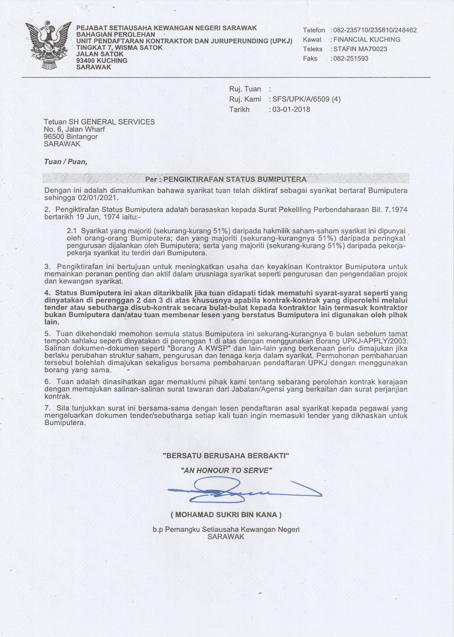 UPKJ Registration - shgeneralservices