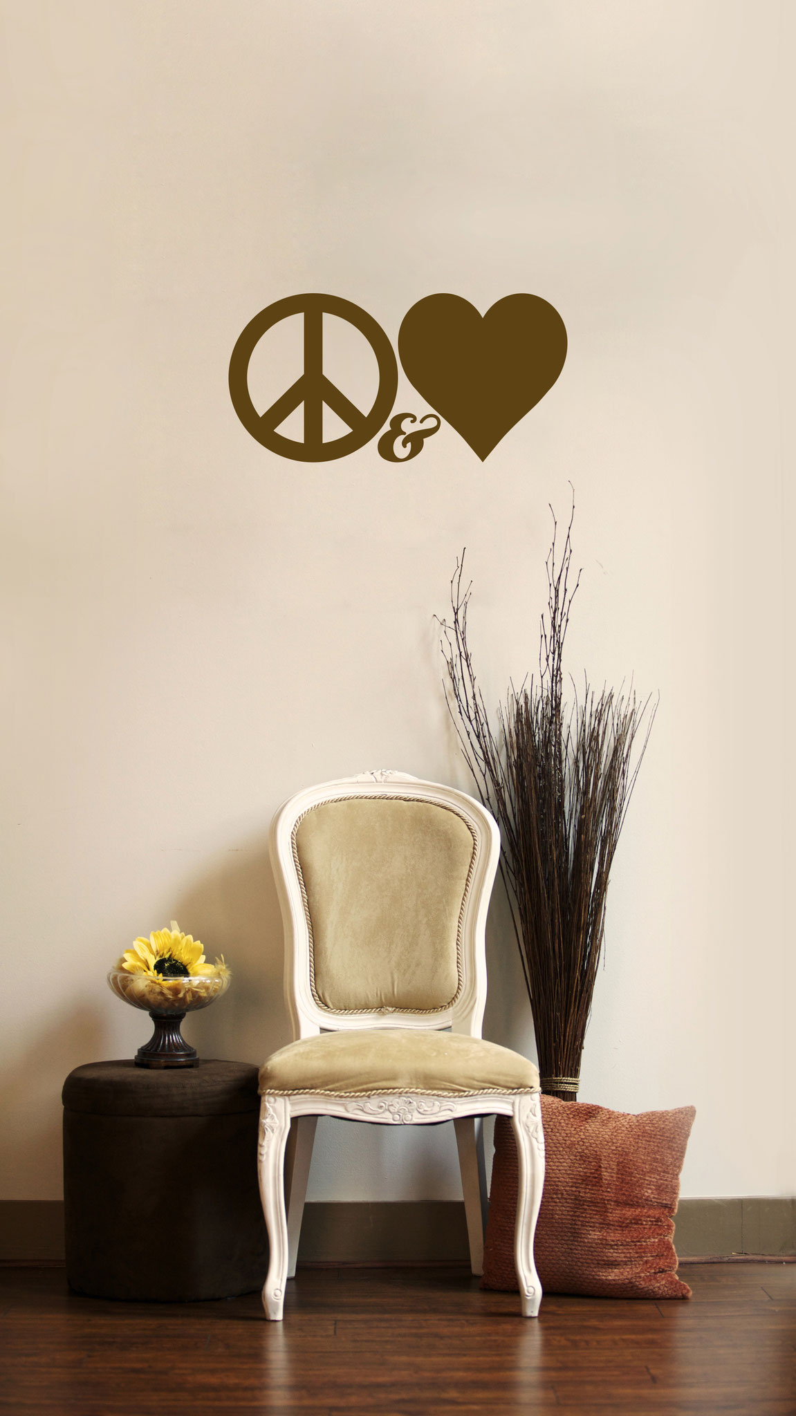 Peace & Love | Sticker | Decal | Vinyl - Wall Art Company