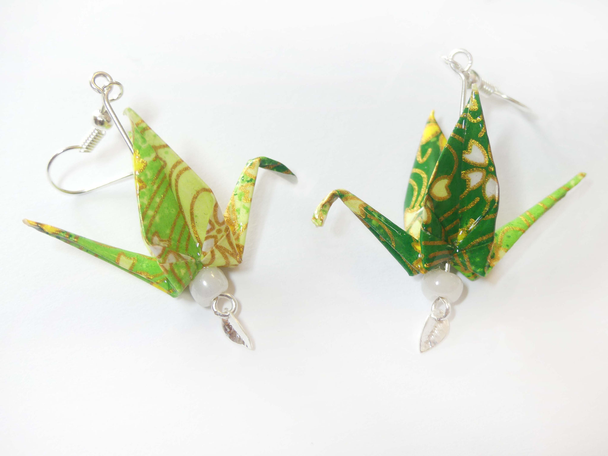 Grues Origami - Site de Ju'Crea ! Bijoux origami et accesoires en papier