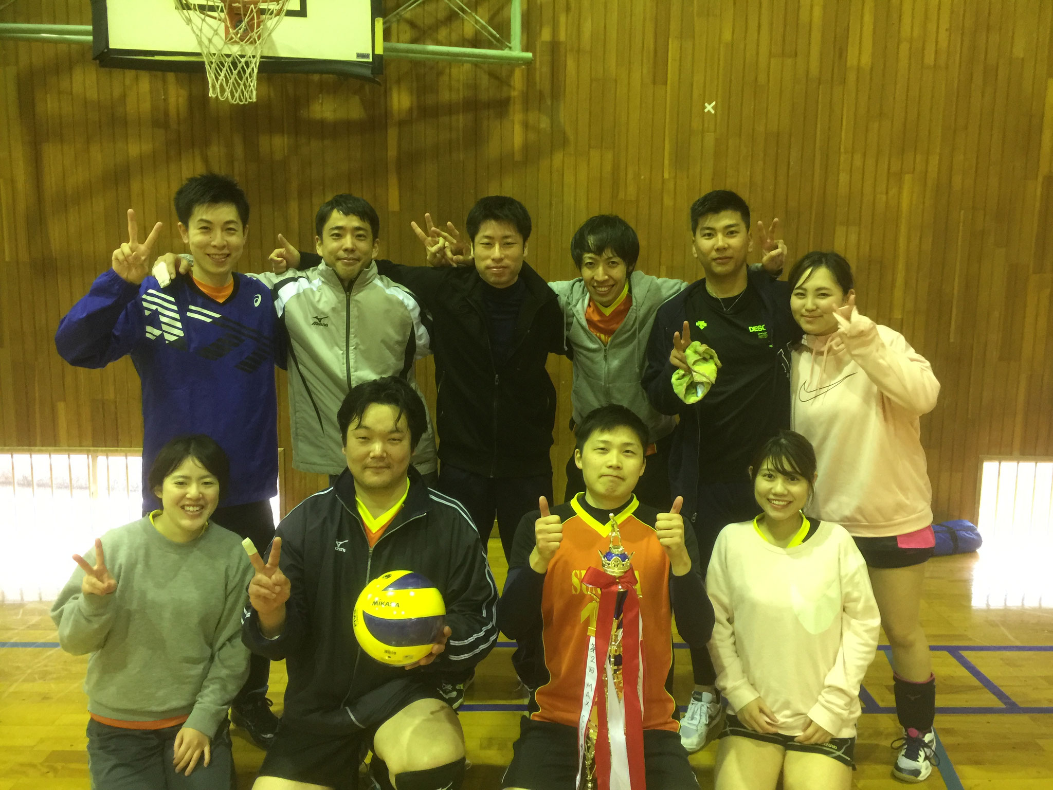 第3回大会優勝：sungria - MAX CUP 男女混合6人制バレーボール大会 福岡 大会概要