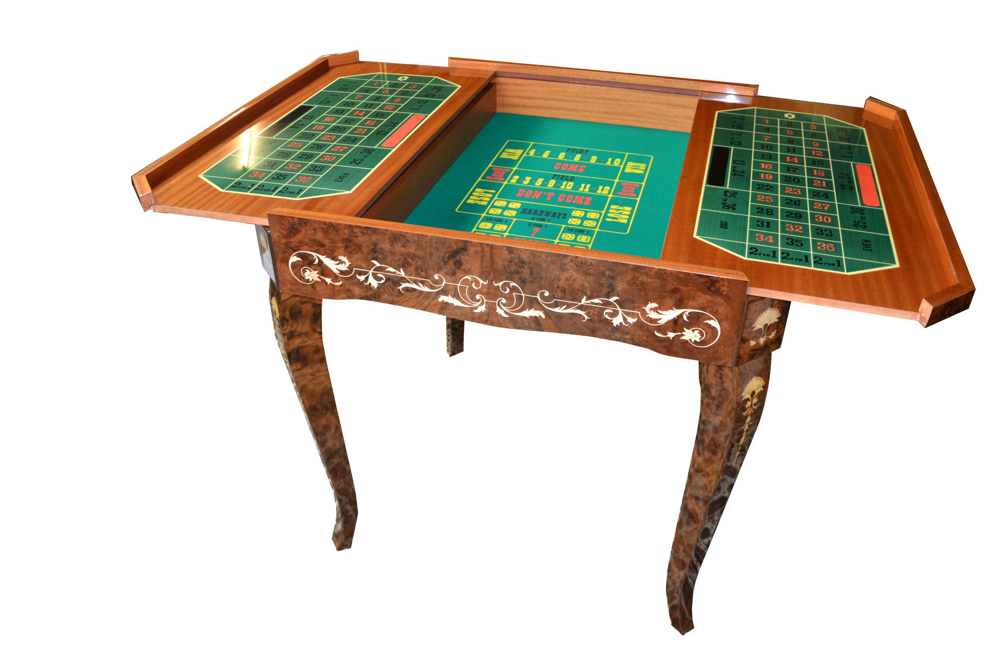 sorrento inlay game table - Melany inlaid wood work