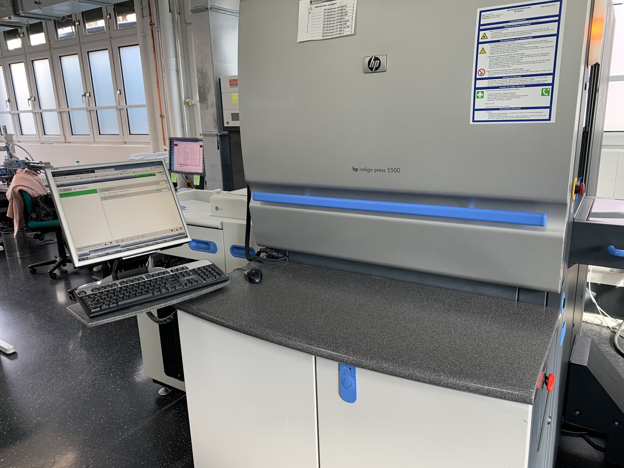 Used digital printing machine HP INDIGO Press 5500 SIX Color Printing ...