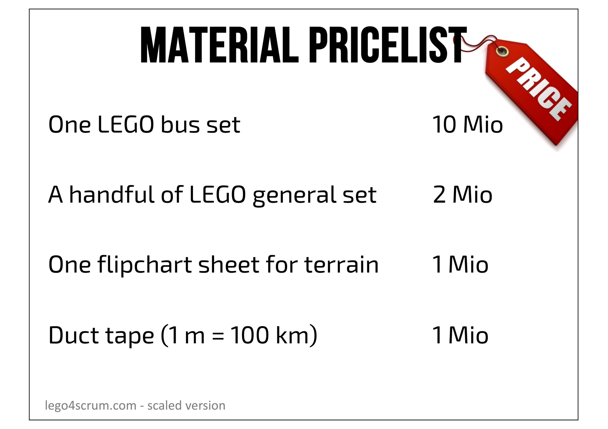 Scaled lego4scrum instructions - Scrum Simulation with LEGO