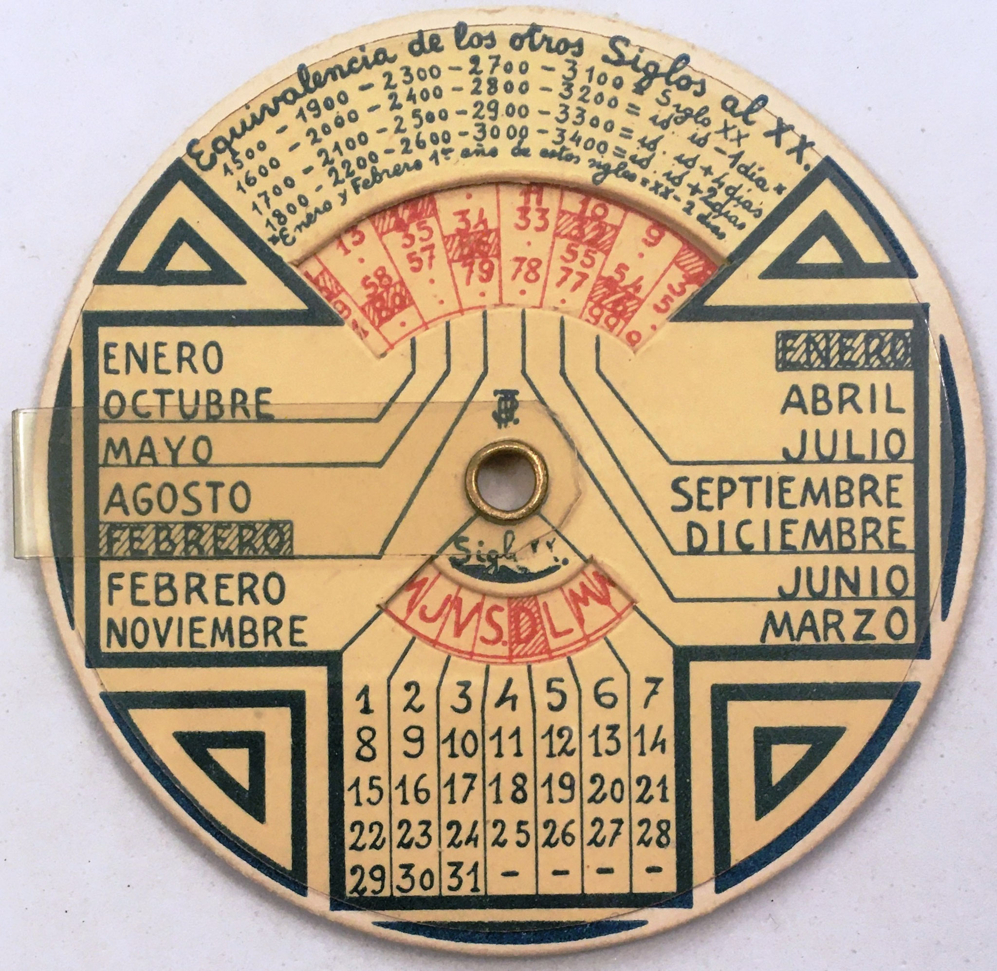 regla circular, circular slide rule - antiques calculating instruments ...