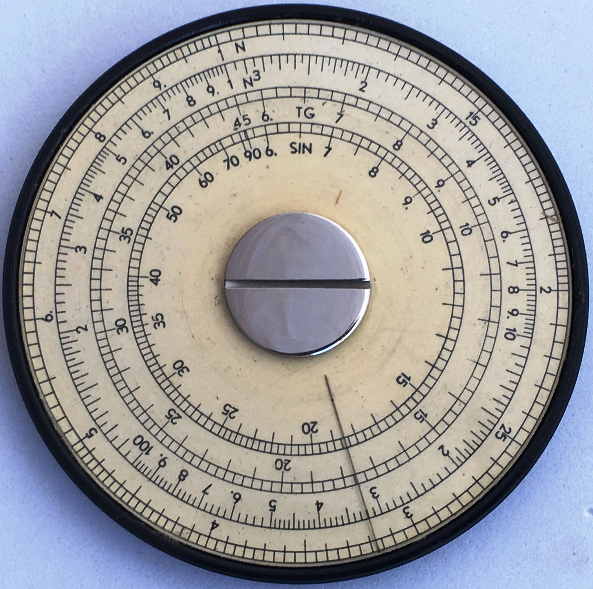 regla circular, circular slide rule - antiques calculating instruments ...