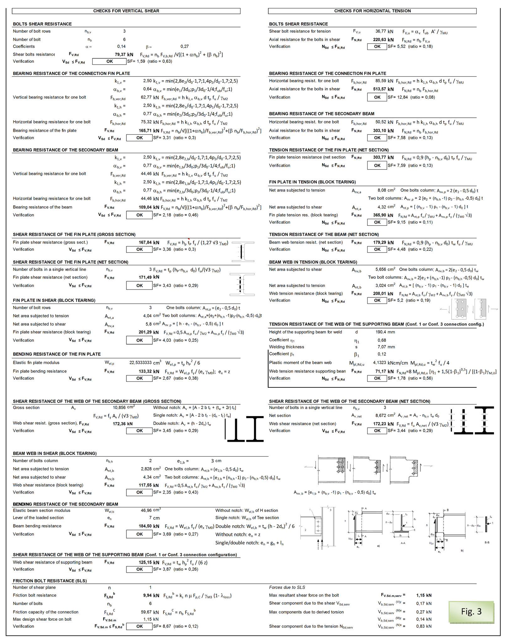 Fin plate connection - mec Engineering Spreadsheets