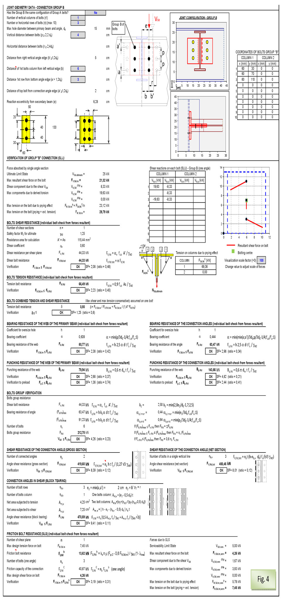 Clip angles connection - mec Engineering Spreadsheets