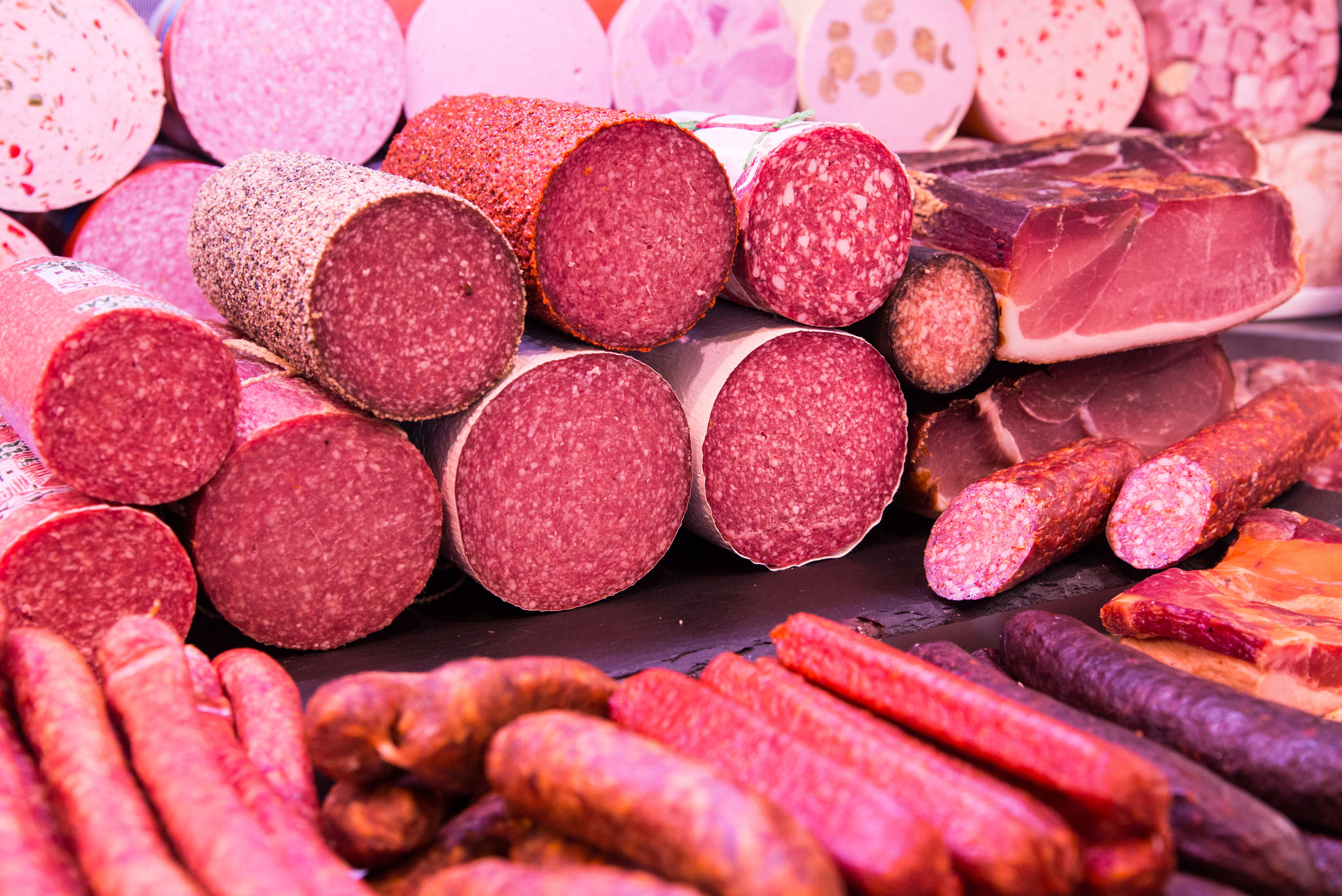 Wurst, Fleisch, Mittagsessen, Brotzeit, Leberkäse, Grillfleisch ...