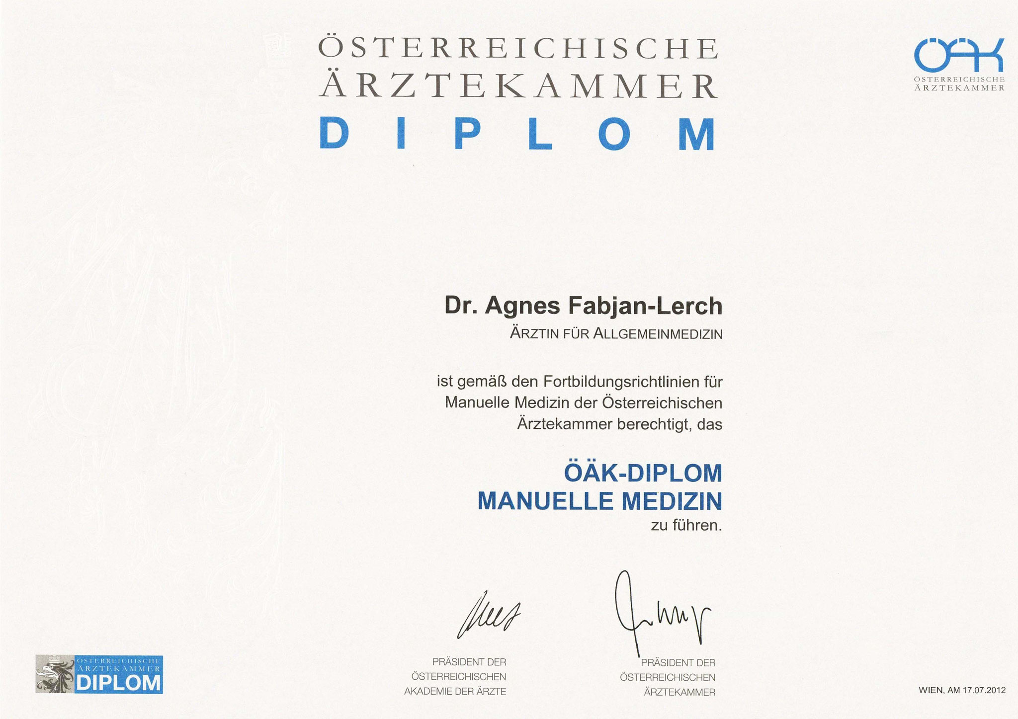 Dr. Fabjan - Dr. Agnes Fabjan-Lerch, Praktische Ärztiin