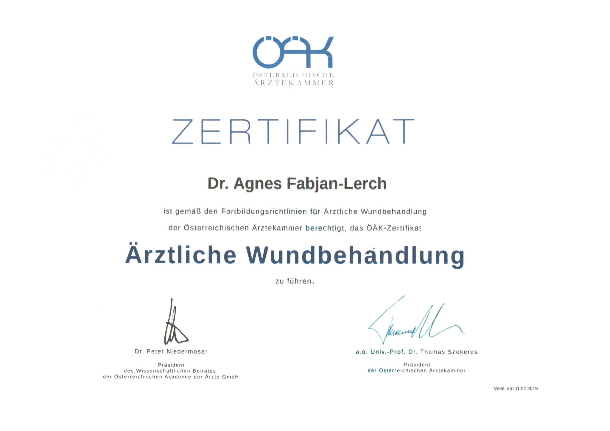 Dr. Fabjan - Dr. Agnes Fabjan-Lerch, Praktische Ärztiin