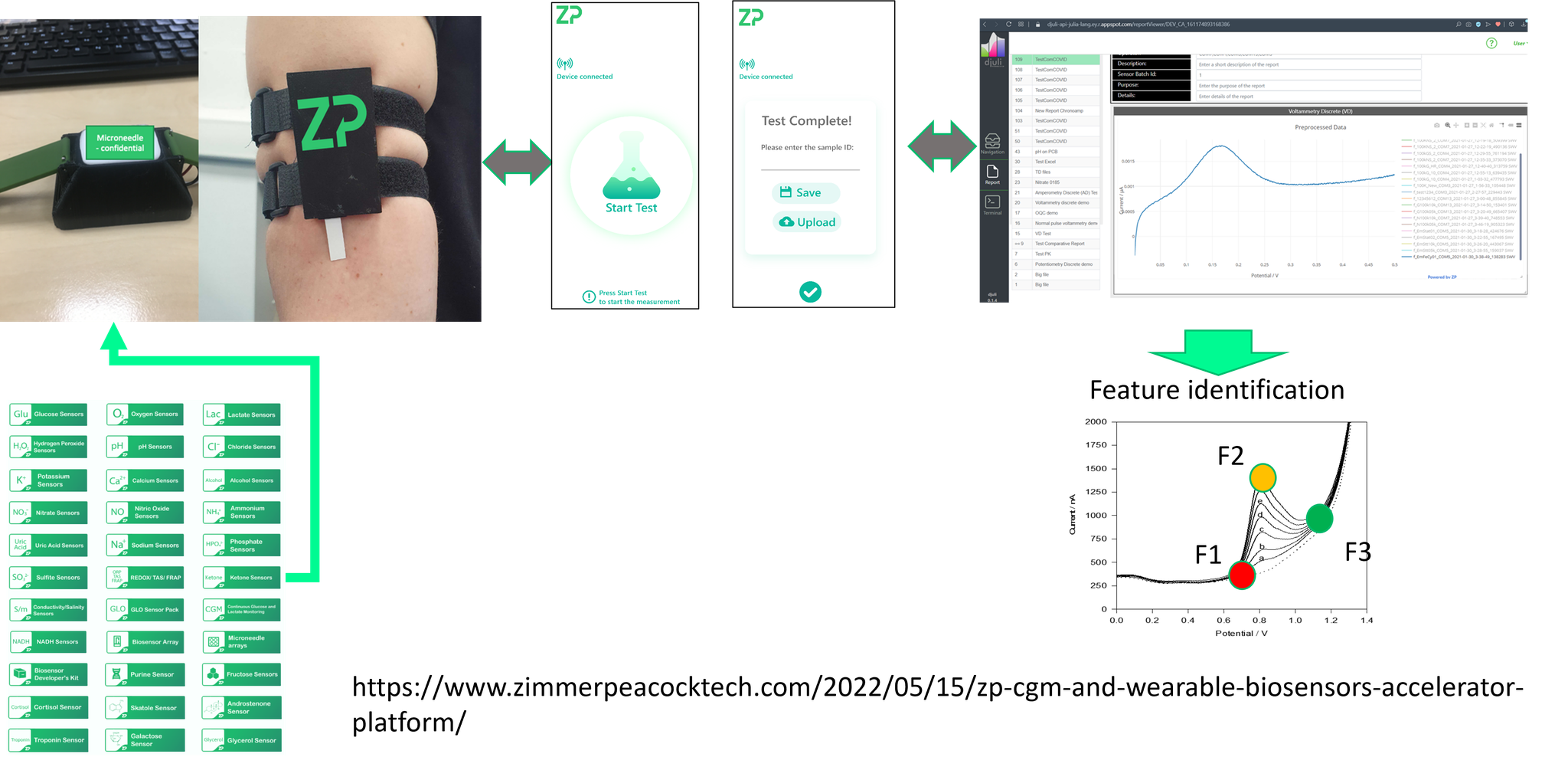Electrochemical sensors to detect inflammatory factors (IL-6, TNF- α ...