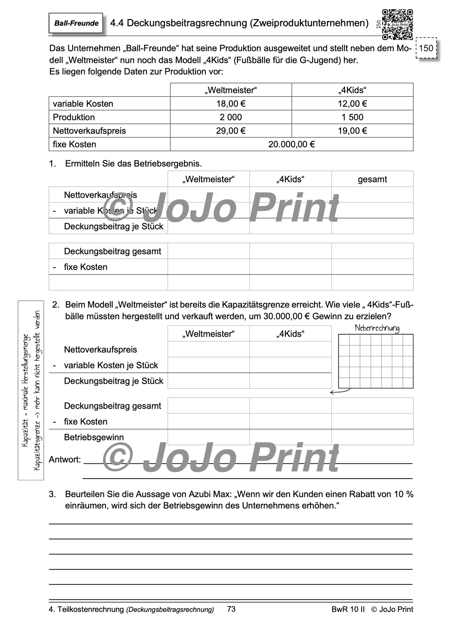 BwR 10 II - JoJo Print - BwR-Arbeitshefte für die Realschule